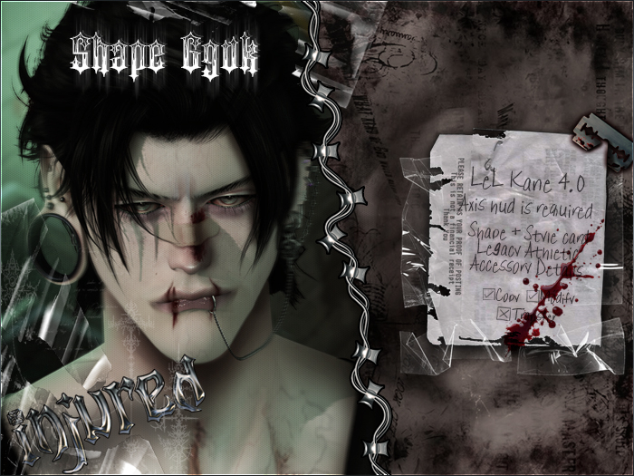 Second Life Marketplace - ♰.Injured.♰ Shape Gguk